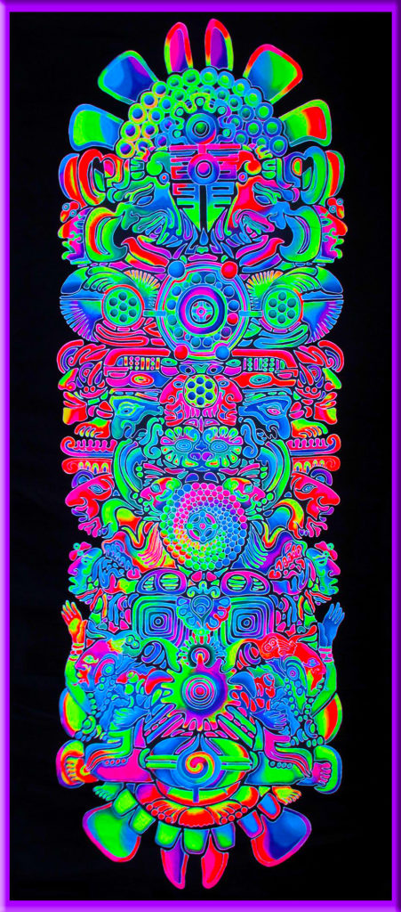 Totem Hand painted Fluo Banner - Shaman Electro