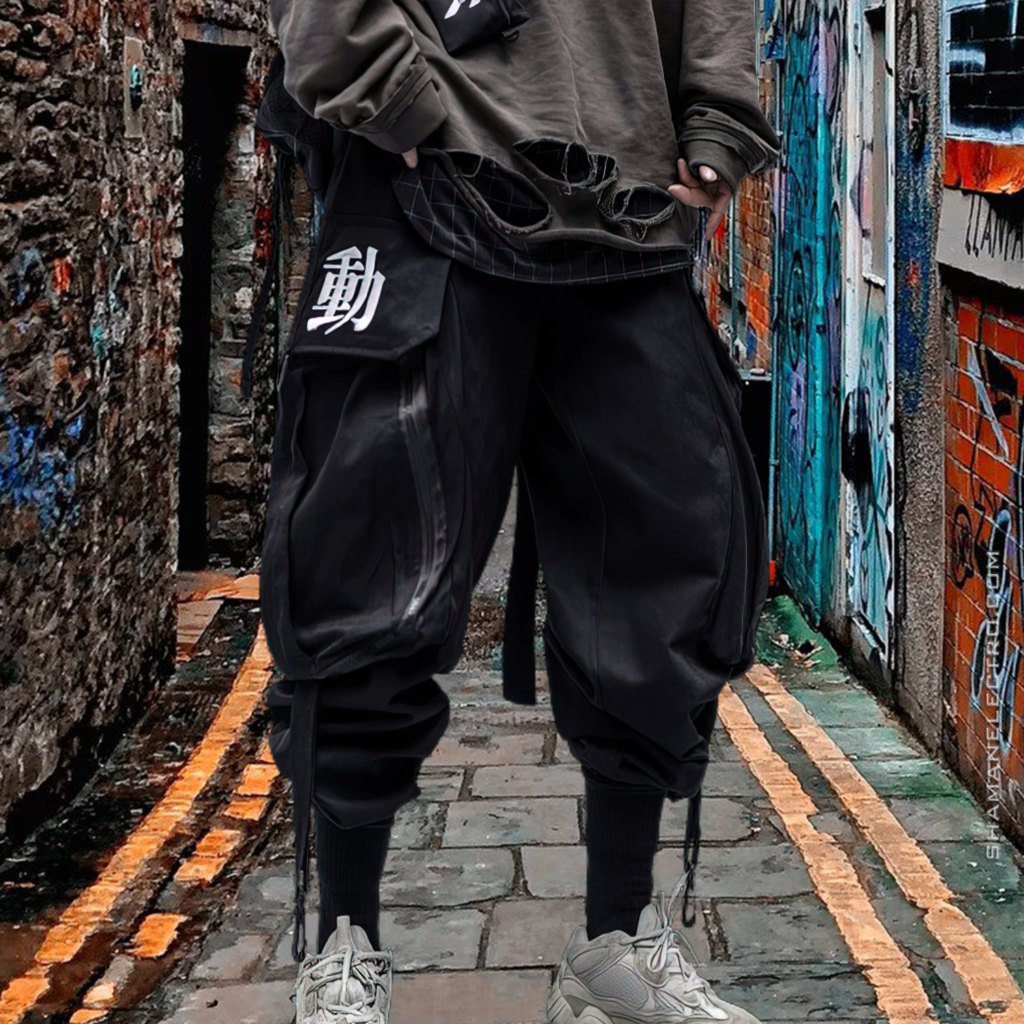 RIOT Japanese Streetwear Pants - Shaman Electro